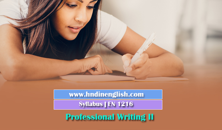 EN 1216 Professional Writing II - HNDinEnglish.com
