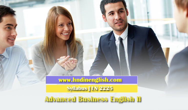 EN 2225 Advanced Business English II - HNDinEnglish.com